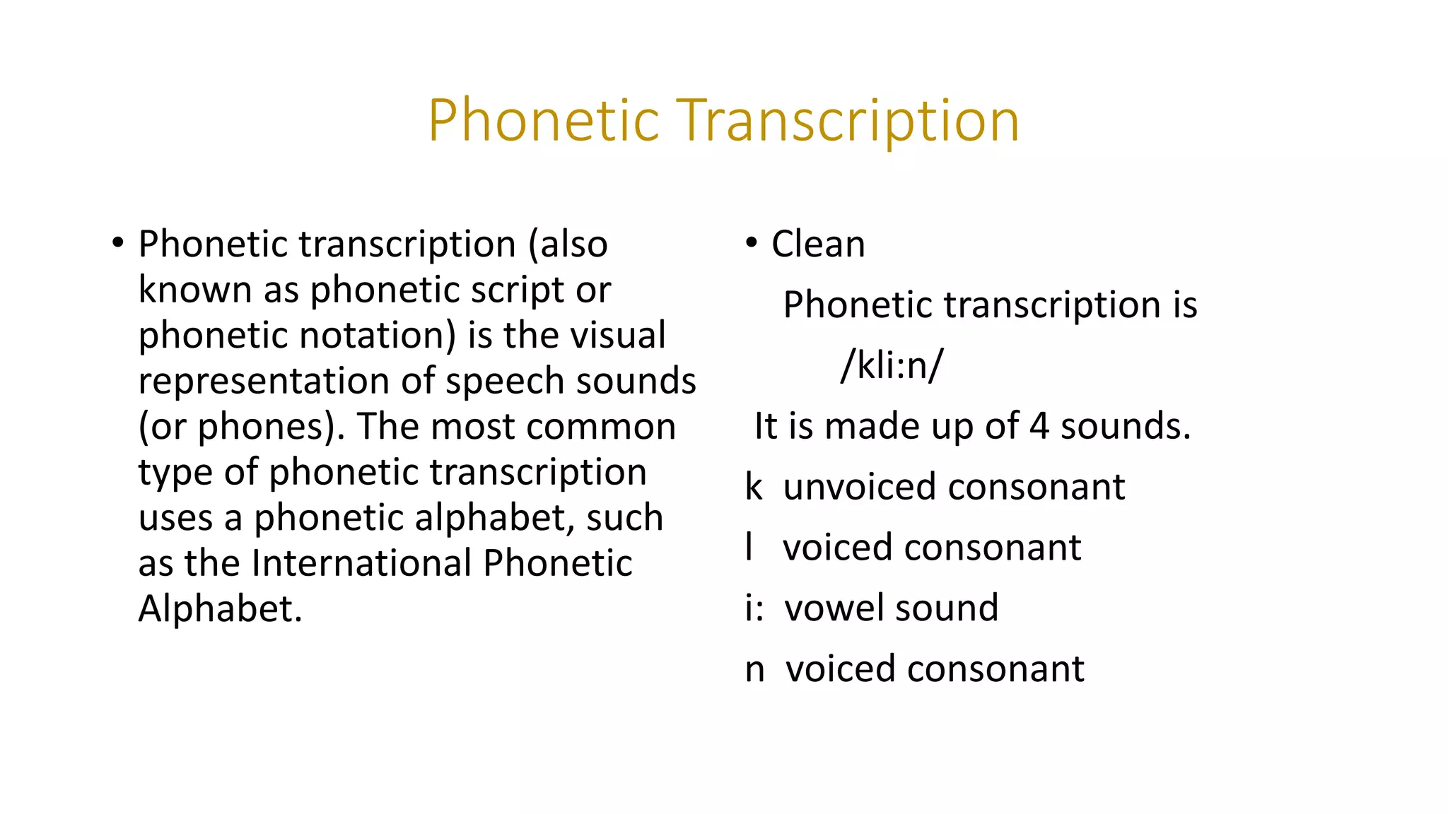 Pronunciation | PPTX