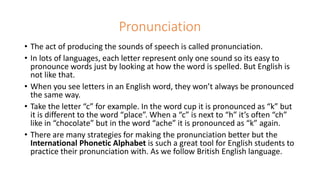 Pronunciation | PPTX