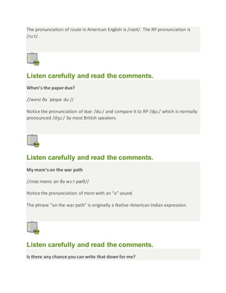 Pronunciation | DOCX