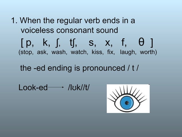 Pronunciation Regular Verbs | PPT
