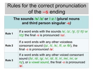 Pronunciation S Ed | PDF