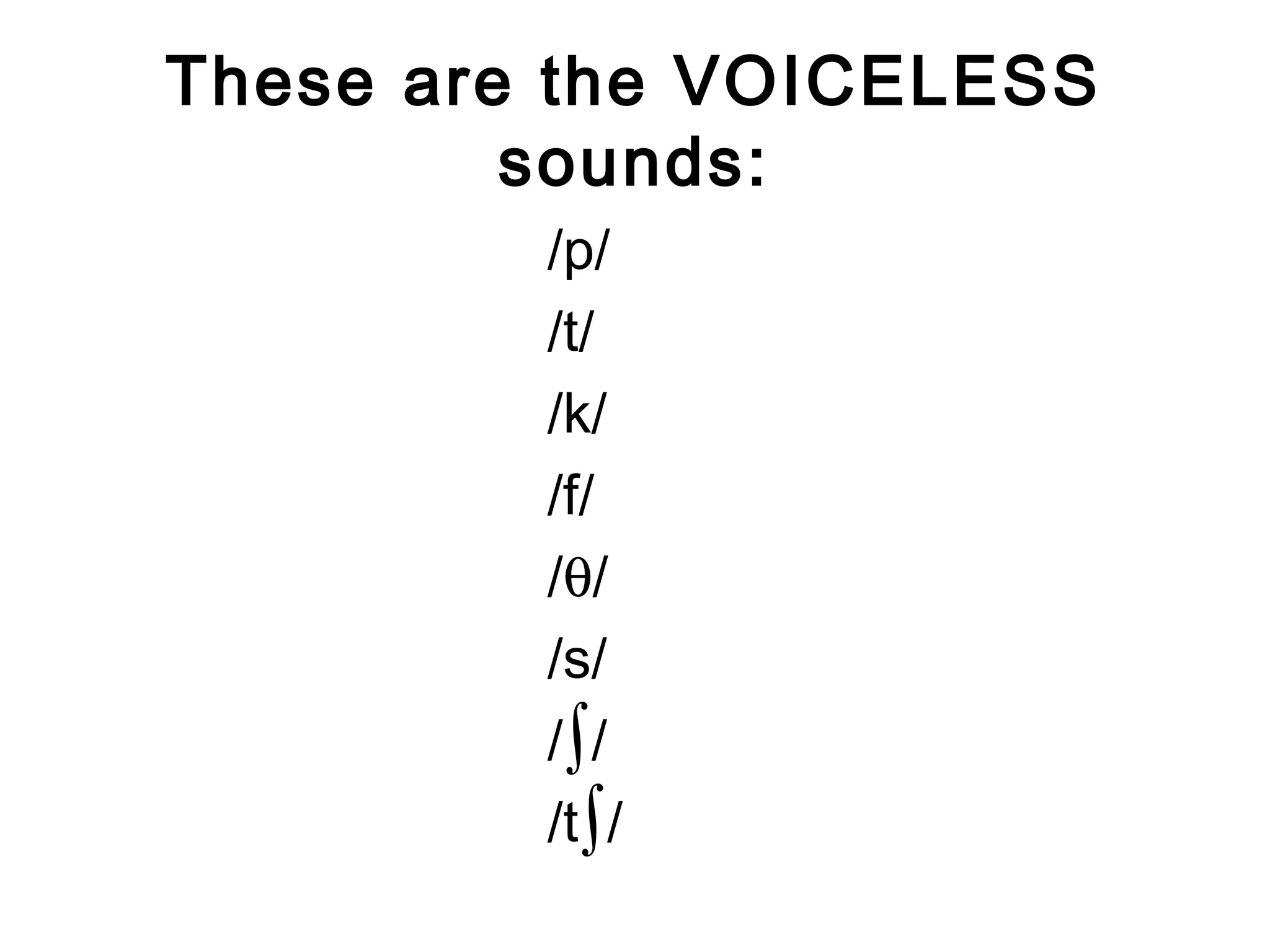 Pronunciation voiceless or voiced | PPT