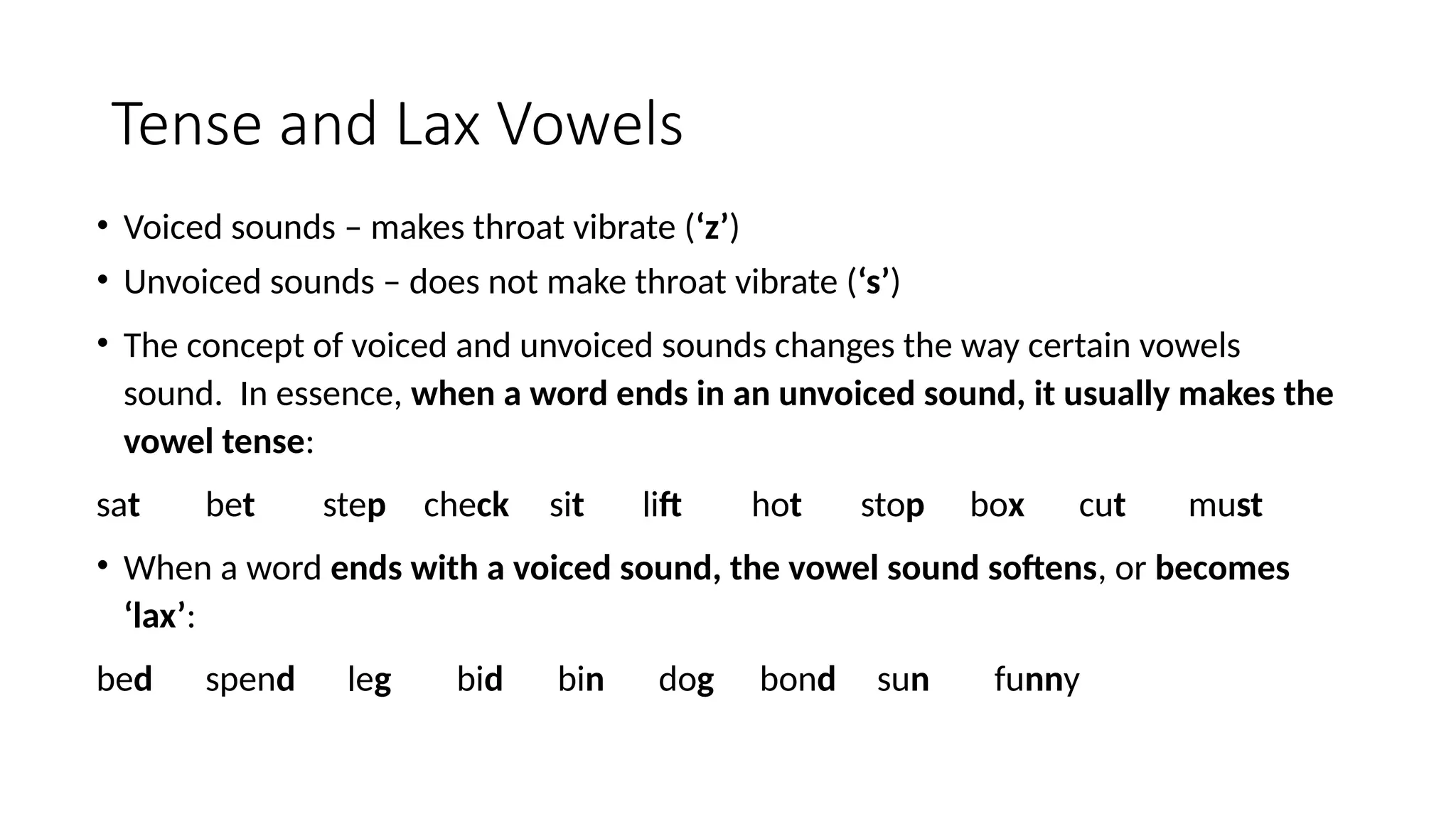 English pronunciation, long and short vowels | PPTX