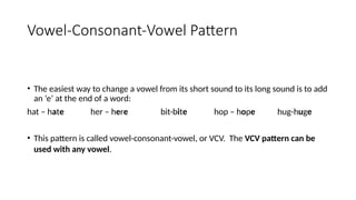 English pronunciation, long and short vowels | PPTX