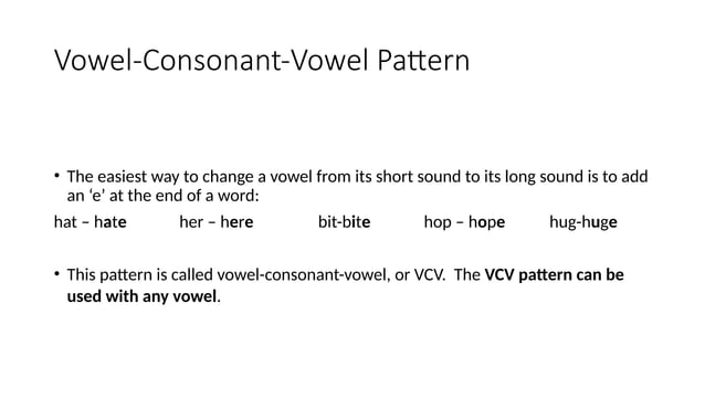 English pronunciation, long and short vowels | PPT