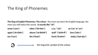 English pronunciation, long and short vowels | PPTX