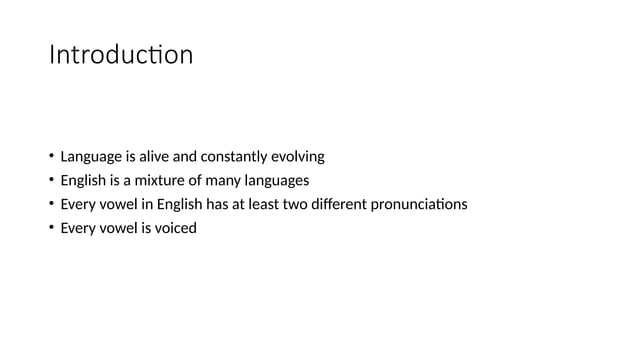 English pronunciation, long and short vowels | PPT