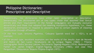 Pronunciation and philippine dictionaries (philippine lexicography) | PPTX