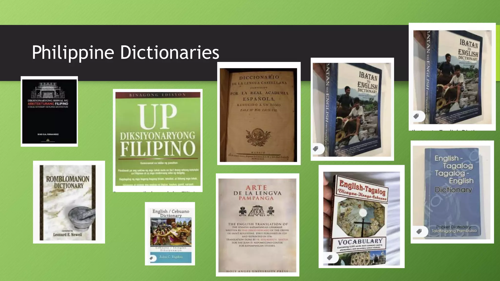 Pronunciation and philippine dictionaries (philippine lexicography) | PPT