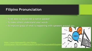 Pronunciation and philippine dictionaries (philippine lexicography) | PPT