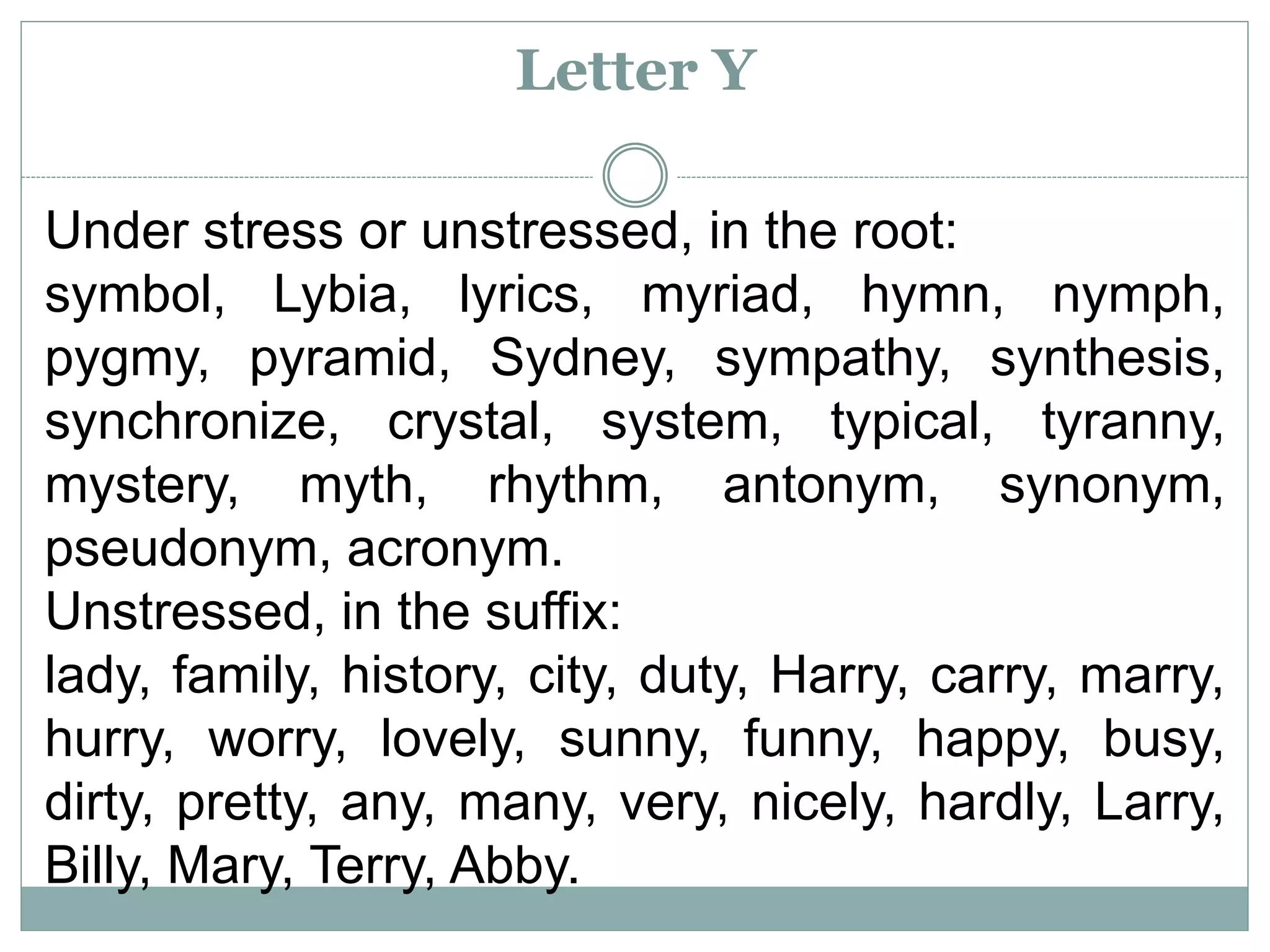 Pronunciation (Consonant Letter) | PPT