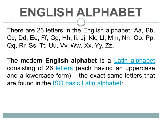 Pronunciation (Consonant Letter) | PPT