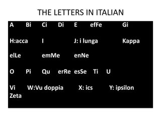 Pronunciation + eating italian | PPTX