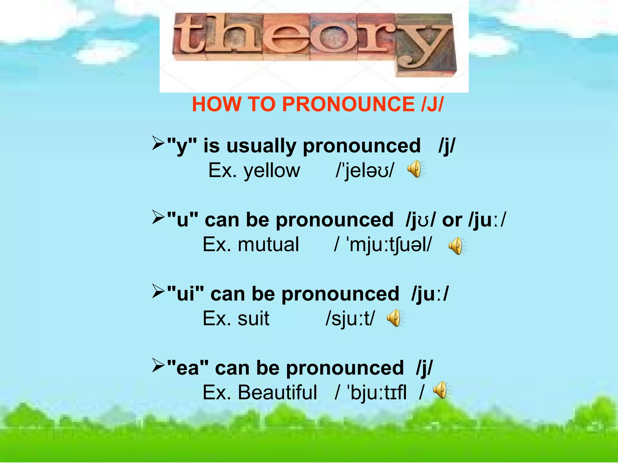 Pronunciation facilitation speaking - J consonant | PPT