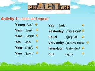 Pronunciation facilitation speaking - J consonant | PPT
