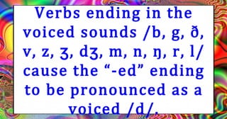 Pronunciation final ed sounds ppt | PPT