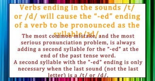 Pronunciation final ed sounds ppt | PPT