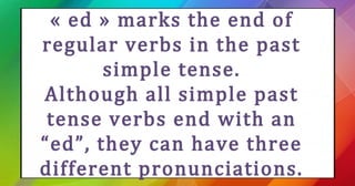 Pronunciation final ed sounds ppt | PPT