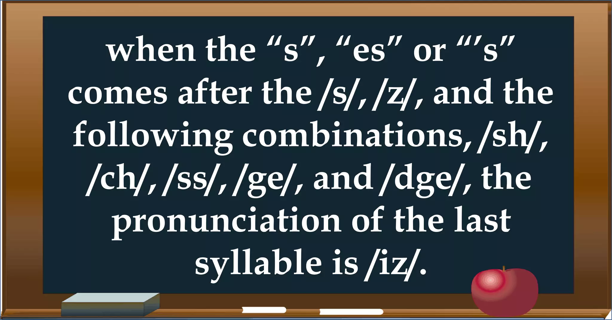 Pronunciation final s sounds ppt | PPT