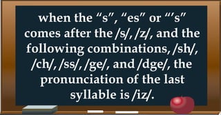 Pronunciation final s sounds ppt | PPT