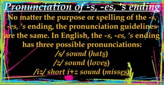 Pronunciation final s sounds ppt | PPT