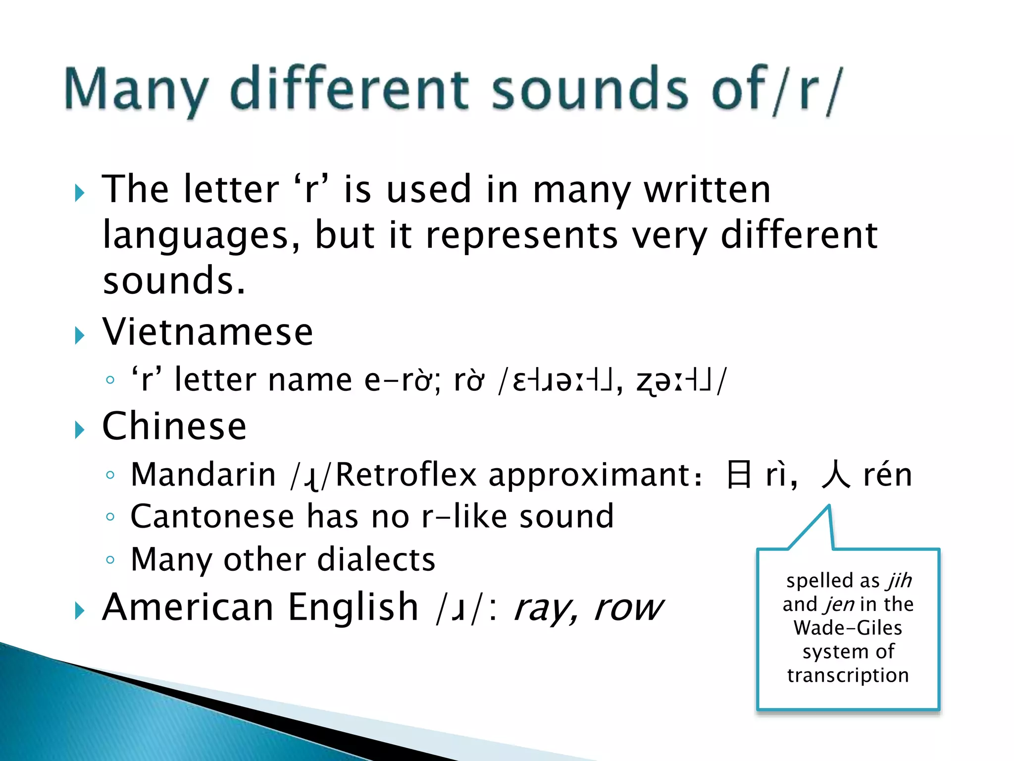 English Pronunciation for Chinese and Vietnamese Speakers | PPTX