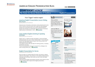 Pronunciation For Medical English | PDF