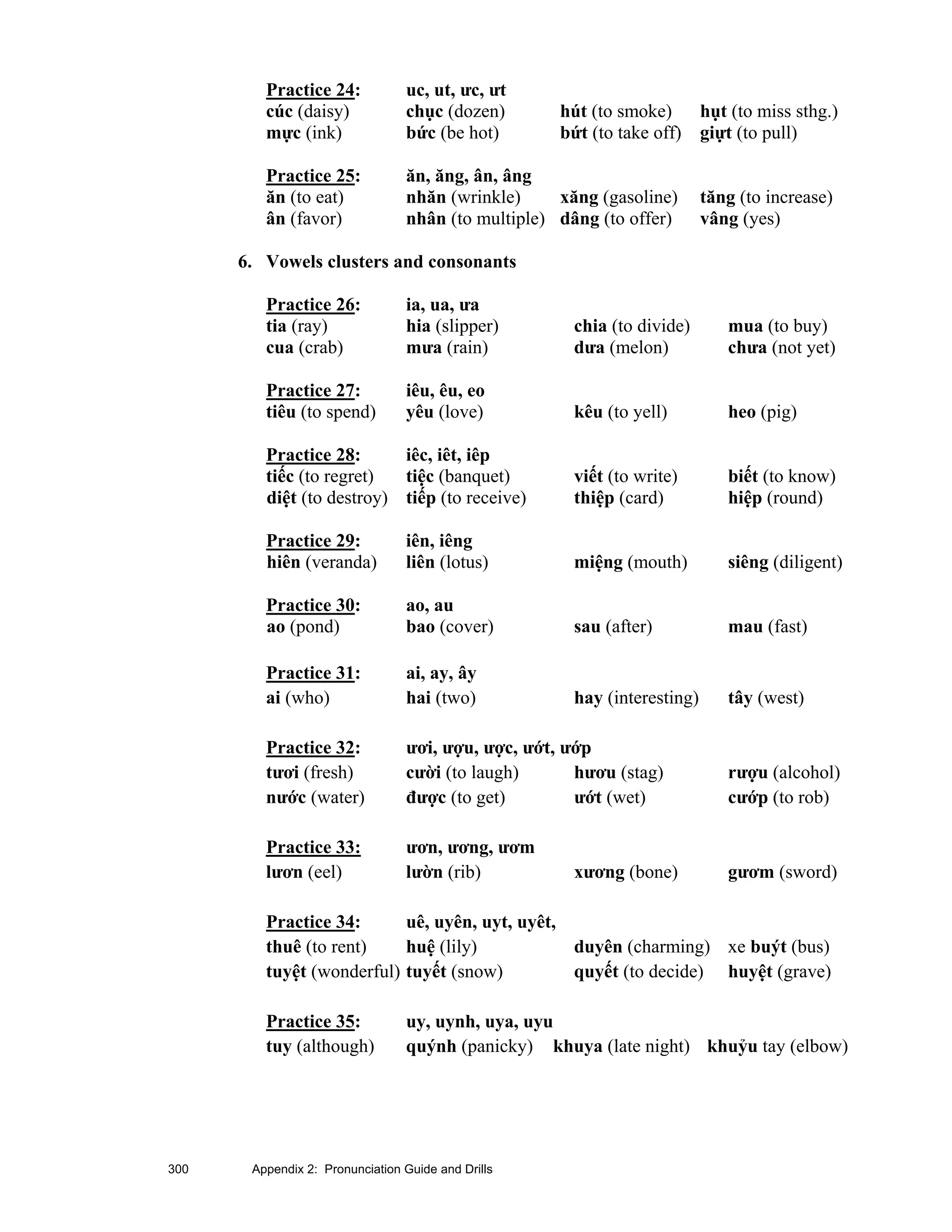 Pronunciation guide and drills | PDF