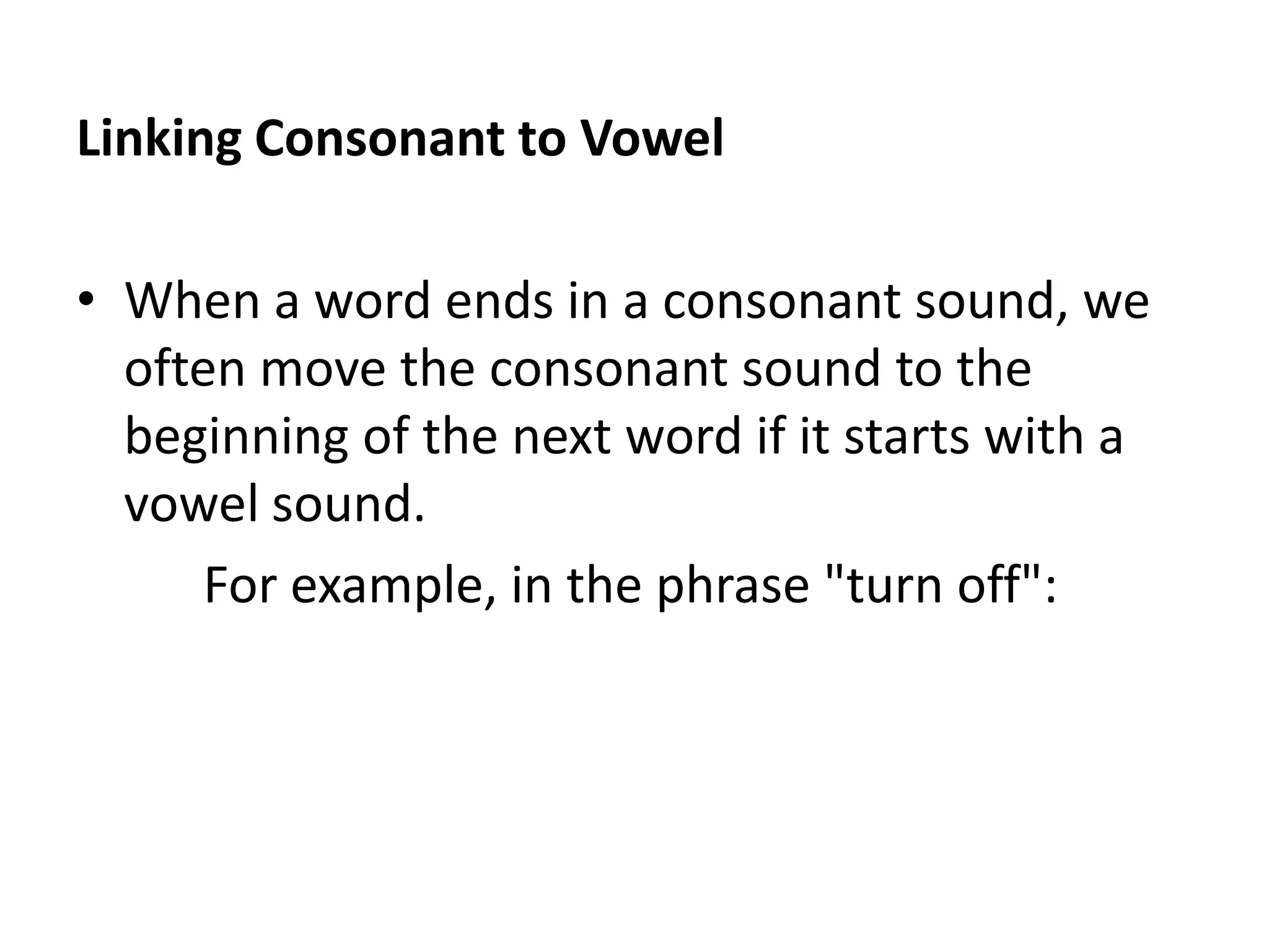 Pronunciation joining words together | PPTX