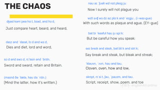 Pronunciation Lesson 8 - THE CHAOS POEM.pptx
