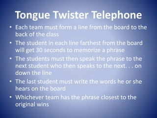 Pronunciation Lesson Plan | PPTX