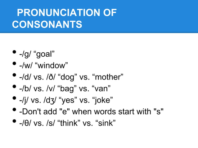 Pronunciation mistakes | PPT