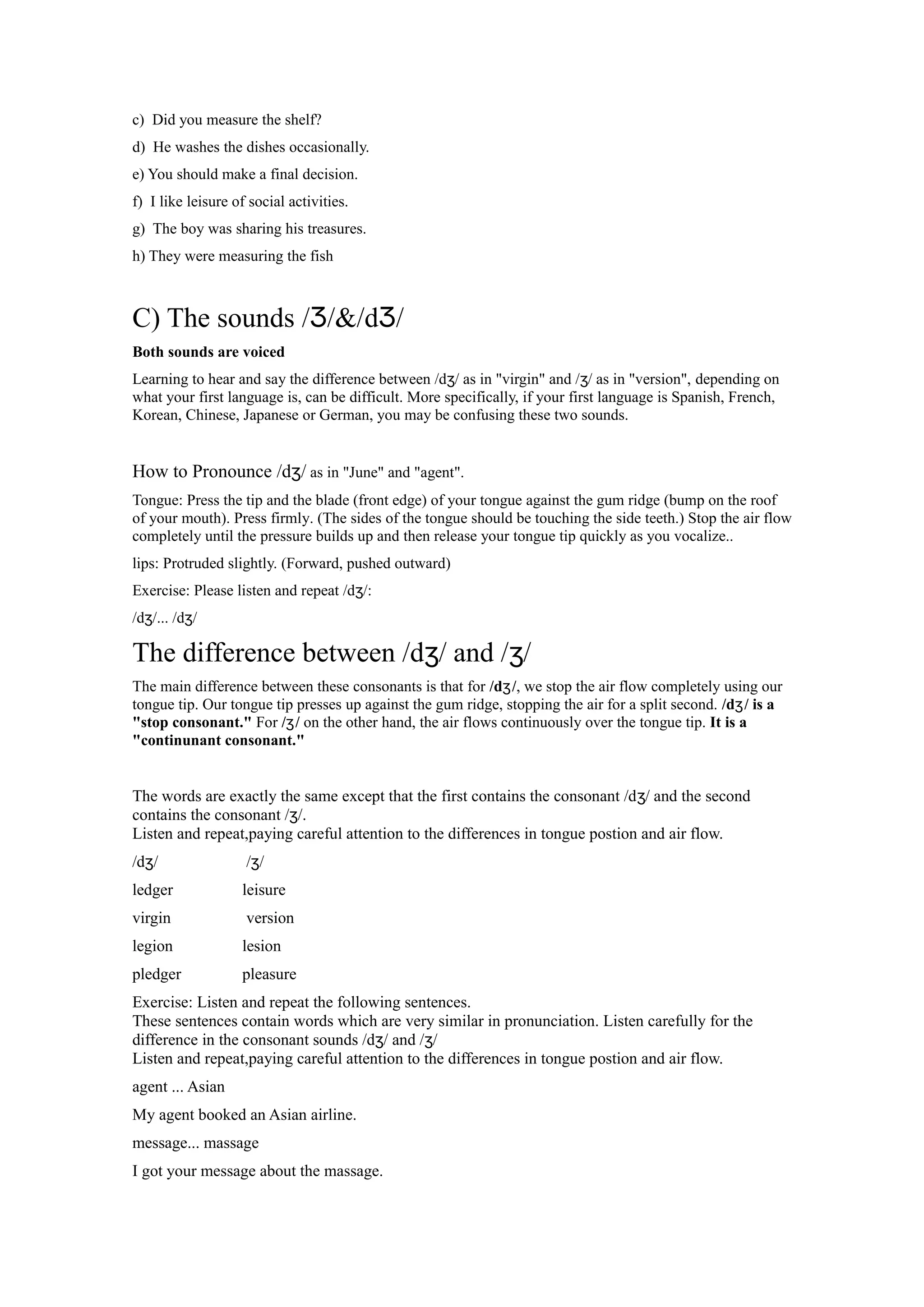 Pronunciation of consonant sounds ed | ODT