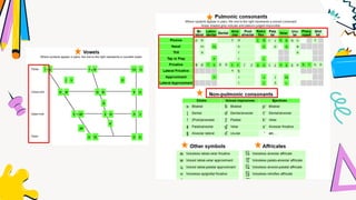 Pronunciation of English Sounds - Vowels and Pulmonic Sounds | PPTX