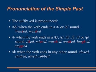 Pronunciation of the past | PPT