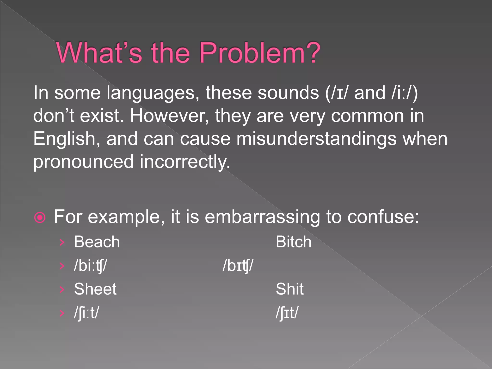 Solving Pronunciation Problems for Chinese ESL Learners | PPTX