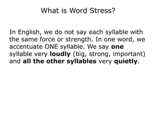 Pronunciation stress | PPTX
