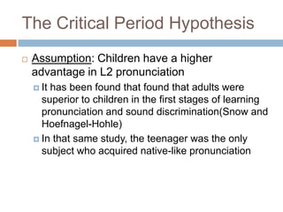 Pronunciation teaching and theories (1) | PPTX