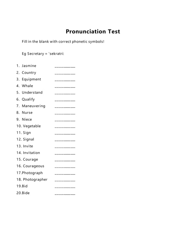Pronunciation Test.docx
