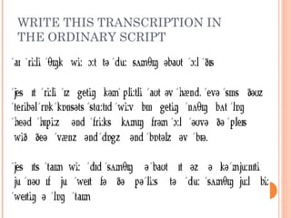 Pronunciation tips | PPT | Books and Literature