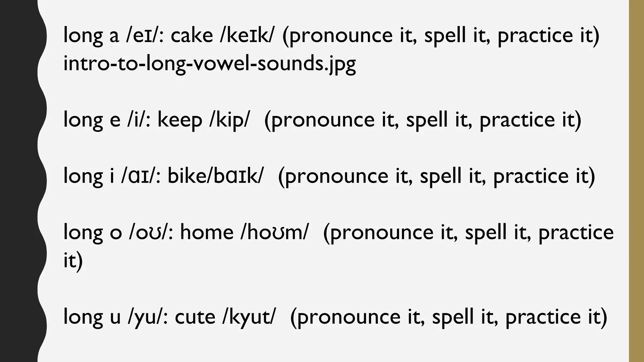 Pronunciation (Vowel) | PPT