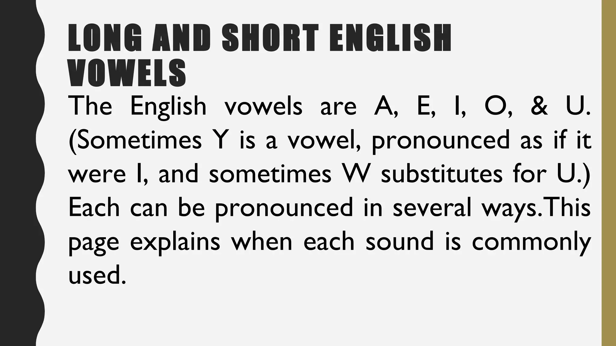 Pronunciation (Vowel) | PPT