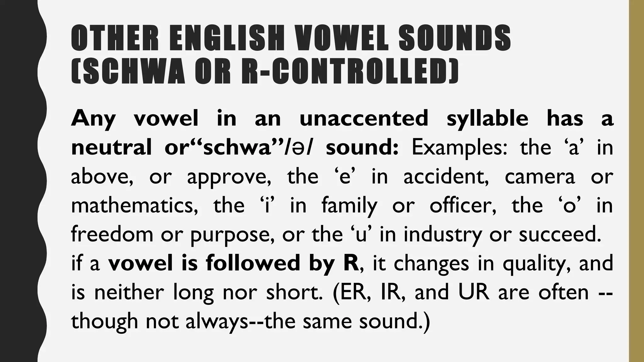 Pronunciation (Vowel) | PPT