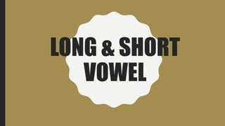 Pronunciation (Vowel) | PPT