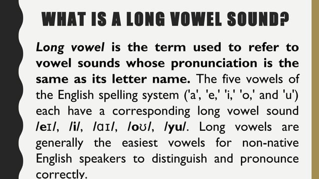 Pronunciation (Vowel) | PPT