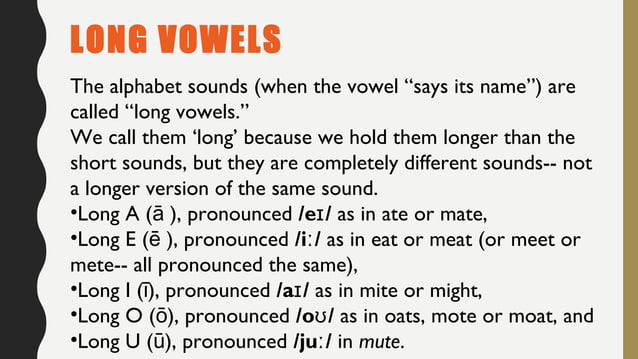 Pronunciation (Vowel) | PPT