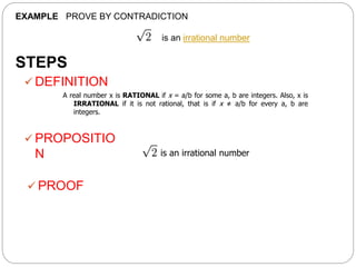 Proof by contradiction | PPTX
