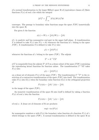 A PROOF OF THE RIEMANN HYPOTHESIS - Louis de Branges | PDF