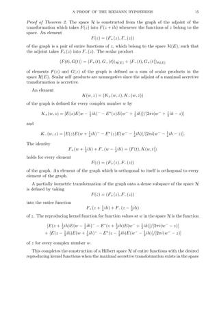A PROOF OF THE RIEMANN HYPOTHESIS - Louis de Branges | PDF