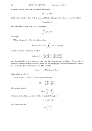 A PROOF OF THE RIEMANN HYPOTHESIS - Louis de Branges | PDF